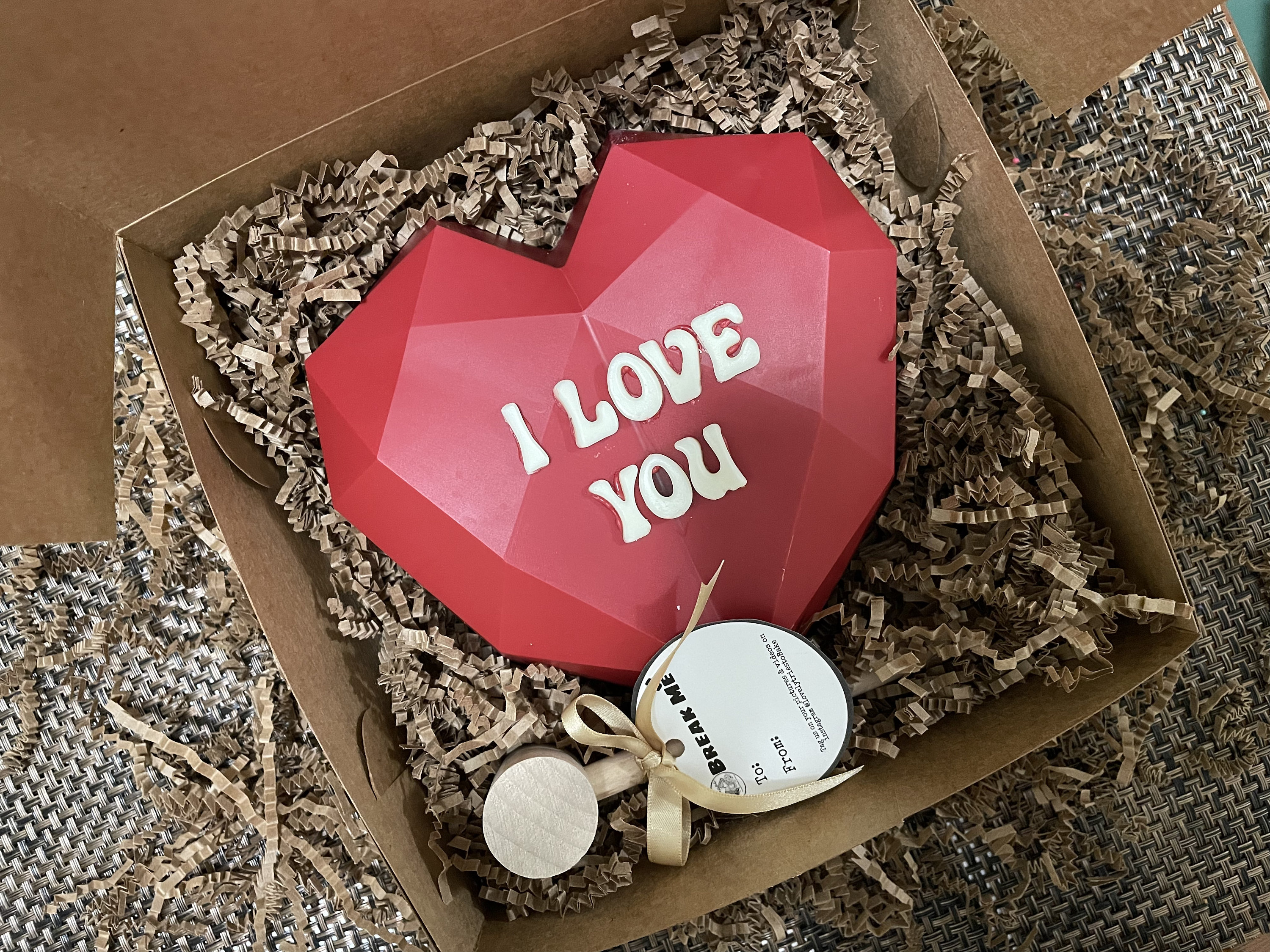 Breakable Chocolate Heart Breakable Heart Anniversary Gift - Etsy