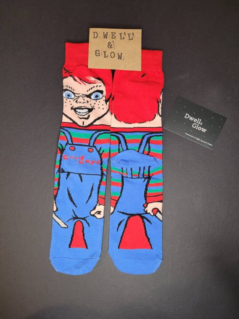 Fun Horror Movie Socks Chucky Child's Play Film Goth Slasher Film - Etsy