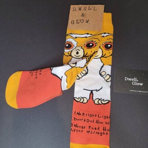 Cute Mogwai Gizmo Gremlins Style Horror Comedy Film Socks With Warning ...