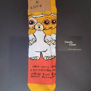 Cute Mogwai Gizmo Gremlins Style Horror Comedy Film Socks With Warning ...