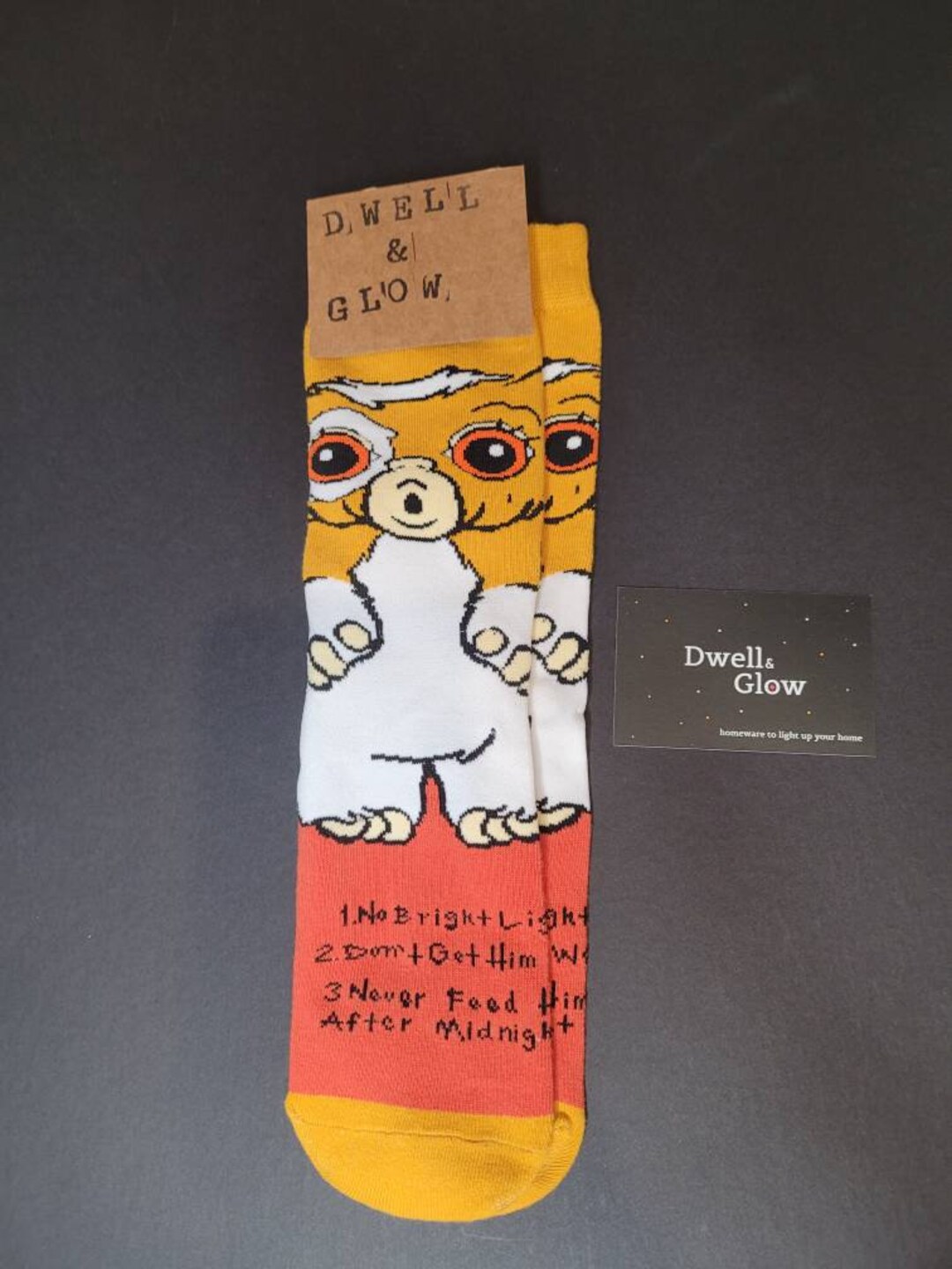 Cute Mogwai Gizmo Gremlins Style Horror Comedy Film Socks With Warning ...