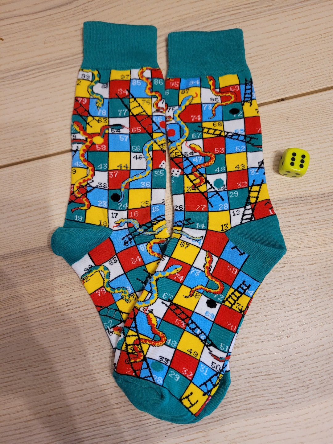 Fun Boardgame Snakes and Ladders Chutes and Ladders Socks Gamer Geek ...