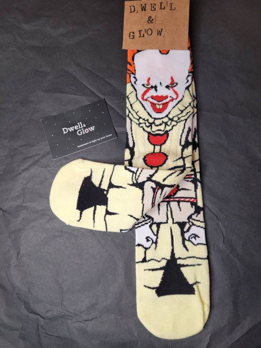 Fun Horror Halloween IT Film Pennywise Re-boot Style Sock Stephen King ...