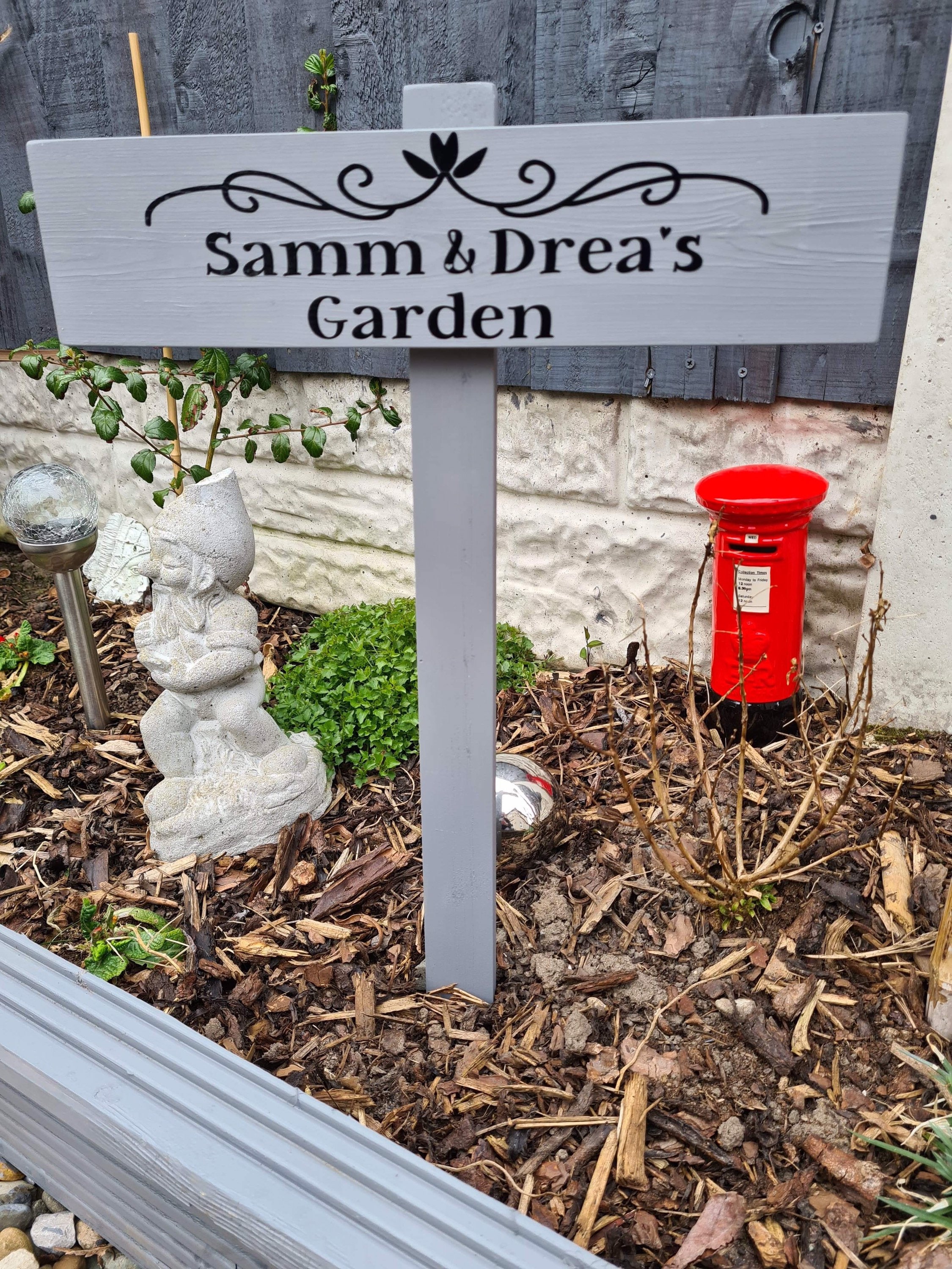 Wooden Personalised Garden Sign Rustic Plaque Garden Decor Etsy Uk