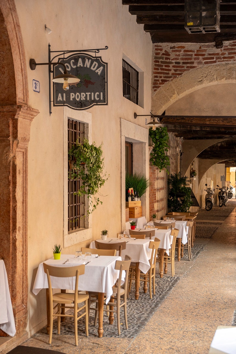 Restaurant, Verona, Italy - Fine Art Landscape Photograph - Etsy