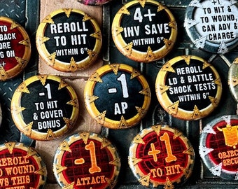 3D Printed 40k Chaos God of Blood Command Point Tokens set of 10 - Etsy