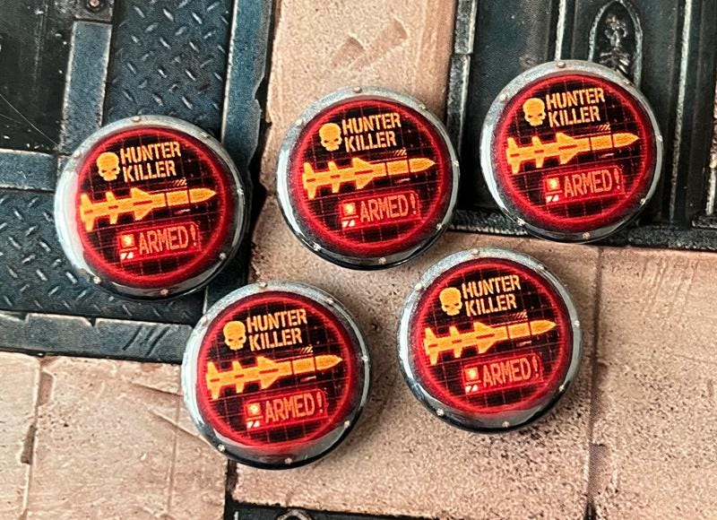 Hunter Killer Missile Token Set - Etsy