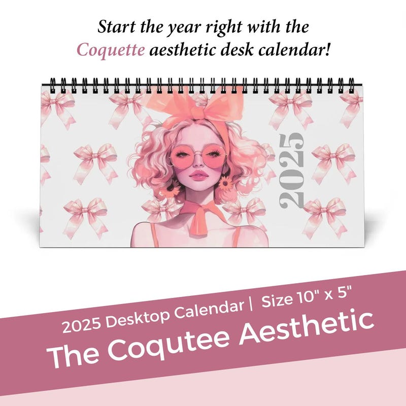 Coquette Calendar 2025 - Etsy