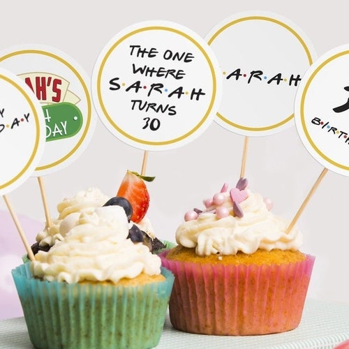 Cupcake Toppers Friends Party Decorations Friends Party - Etsy