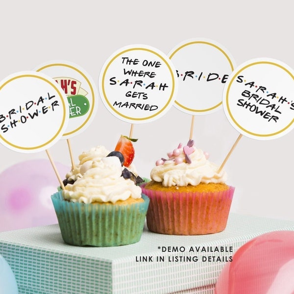 Printable Bachelorette Cupcake Toppers - Etsy