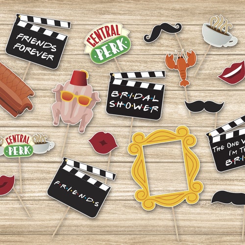 Friends Bachelorette Party Photo Booth Props Bridal Shower - Etsy
