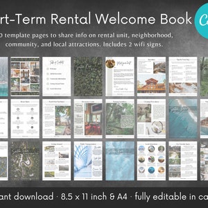 Short-term Rental Welcome Book Template | Customize & Edit in Canva ...