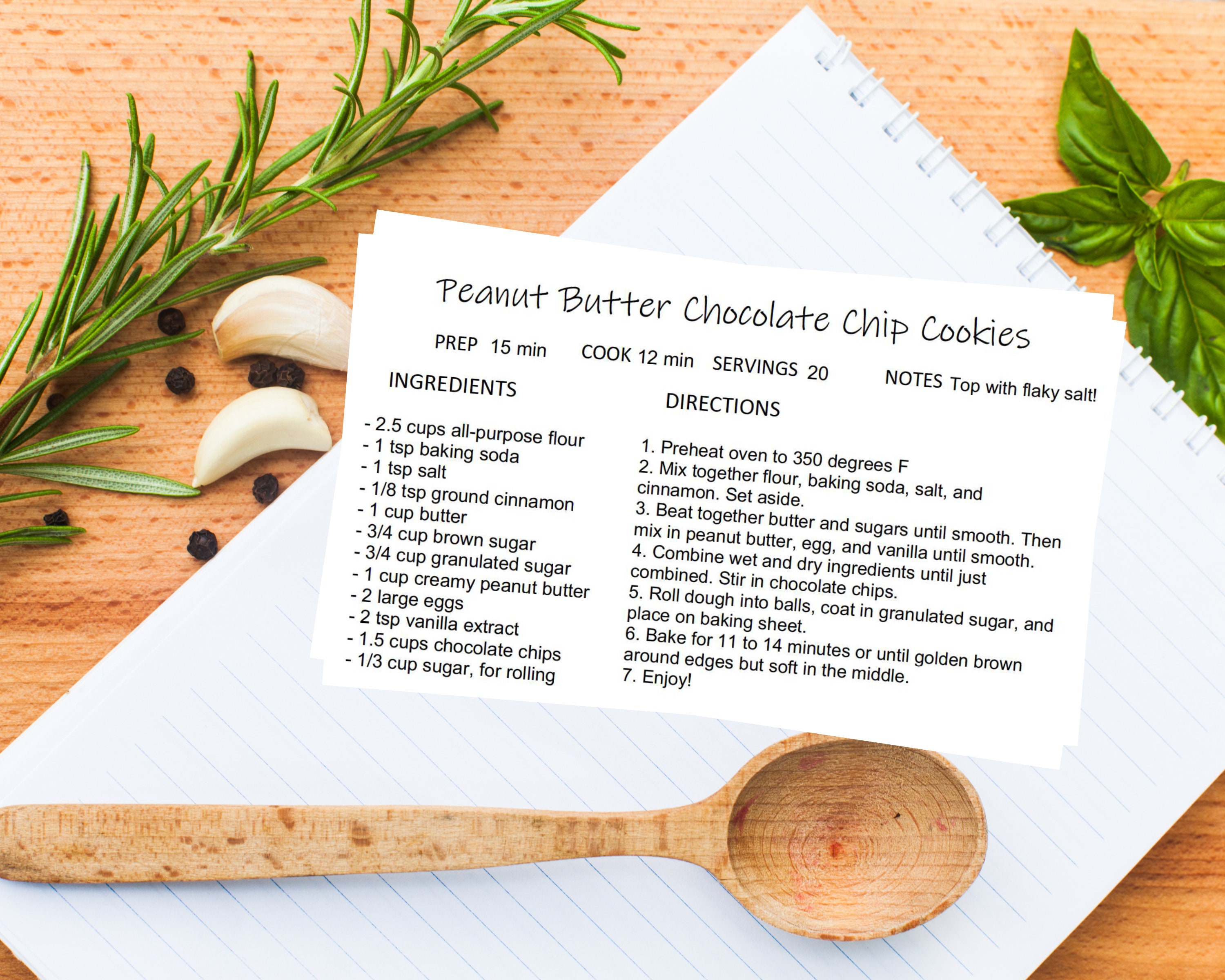 Customizable Recipe Card | Minimalist Editable .PDF | Printable Instant ...