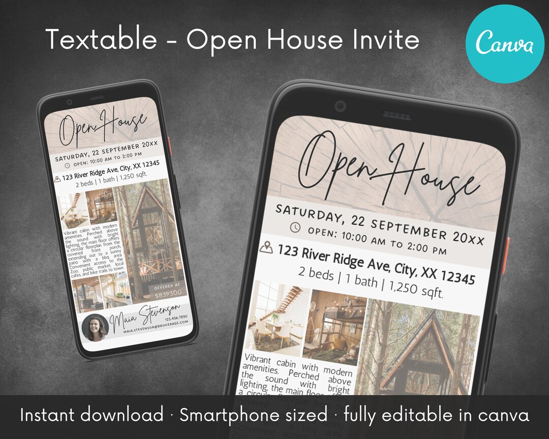 Textable Open House Invite Template | Home Buying Selling | Customize ...