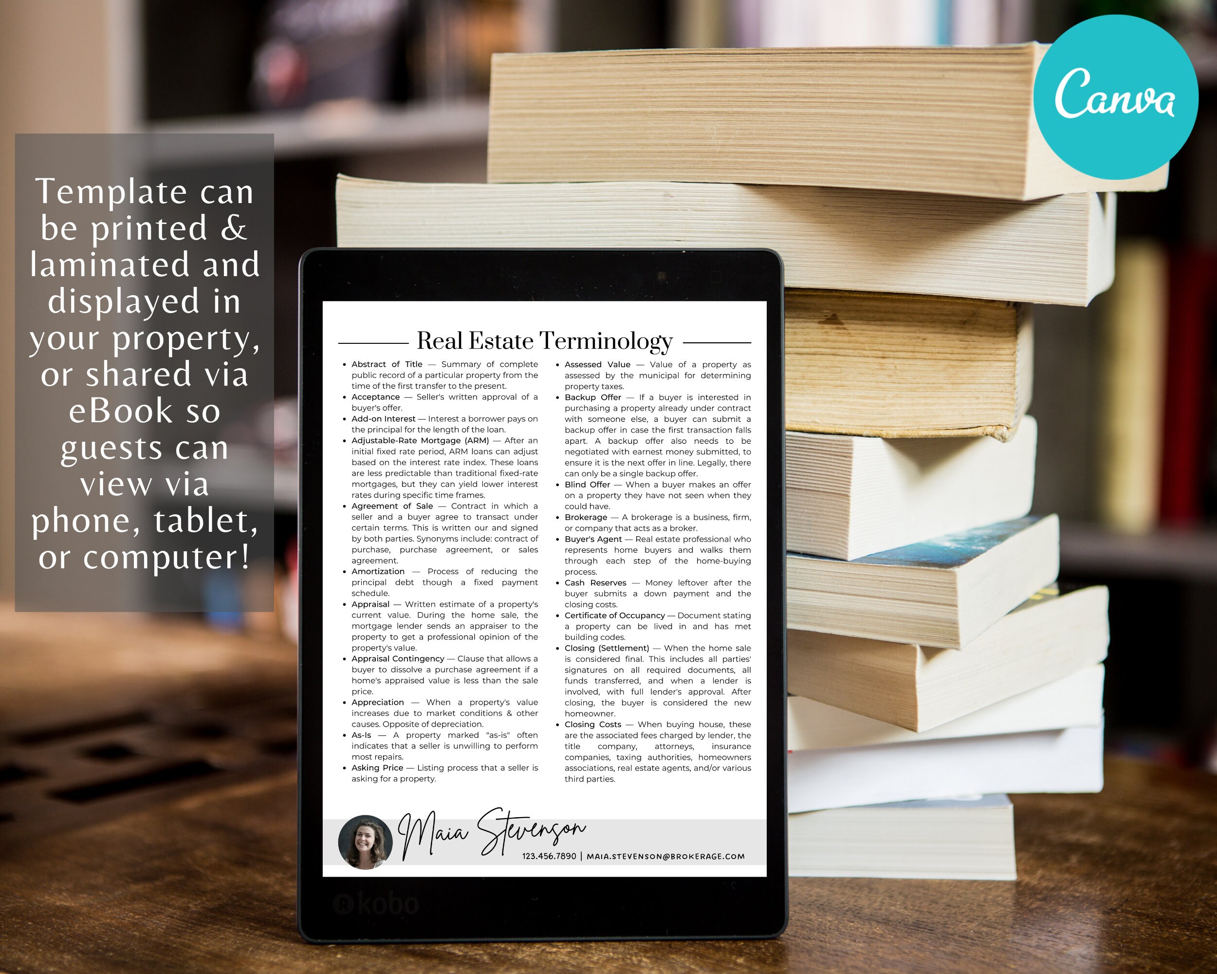 Real Estate Terminology Template | Customize & Edit in Canva | Home ...