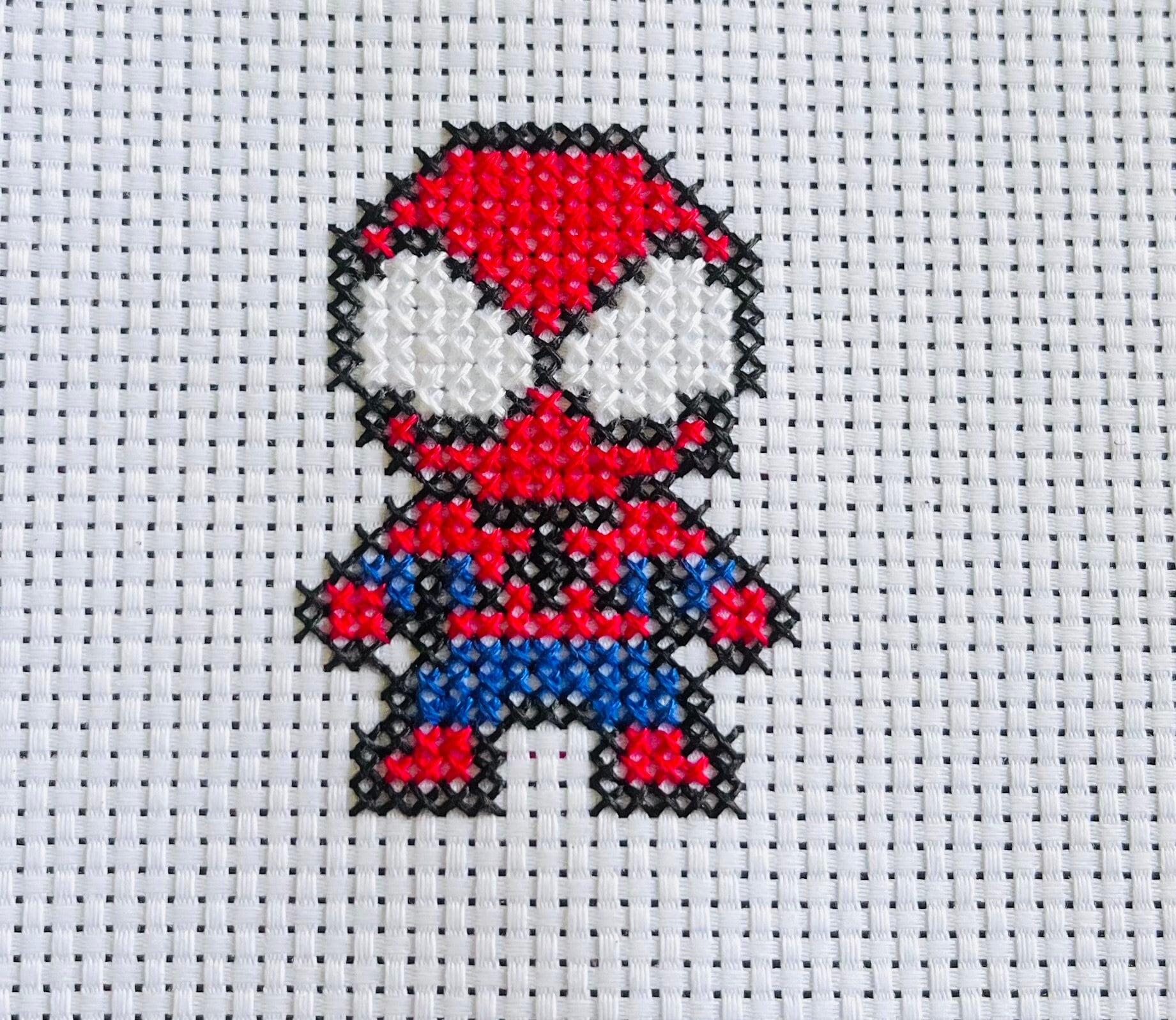 Cute Spider Man Cross Stitch Pattern PDF, Modern Cross Stitch, Beginner ...