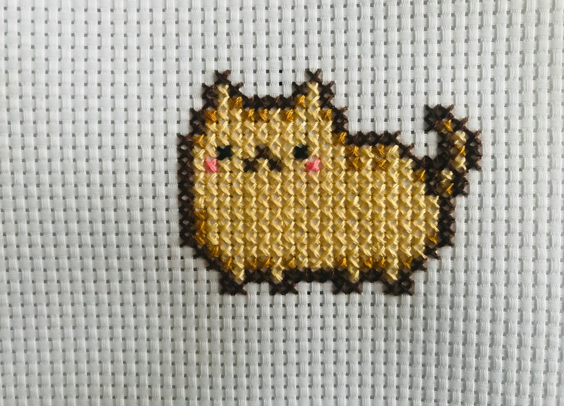 Cute Cat Cross Stitch Pattern PDF Modern Cross Stitch - Etsy