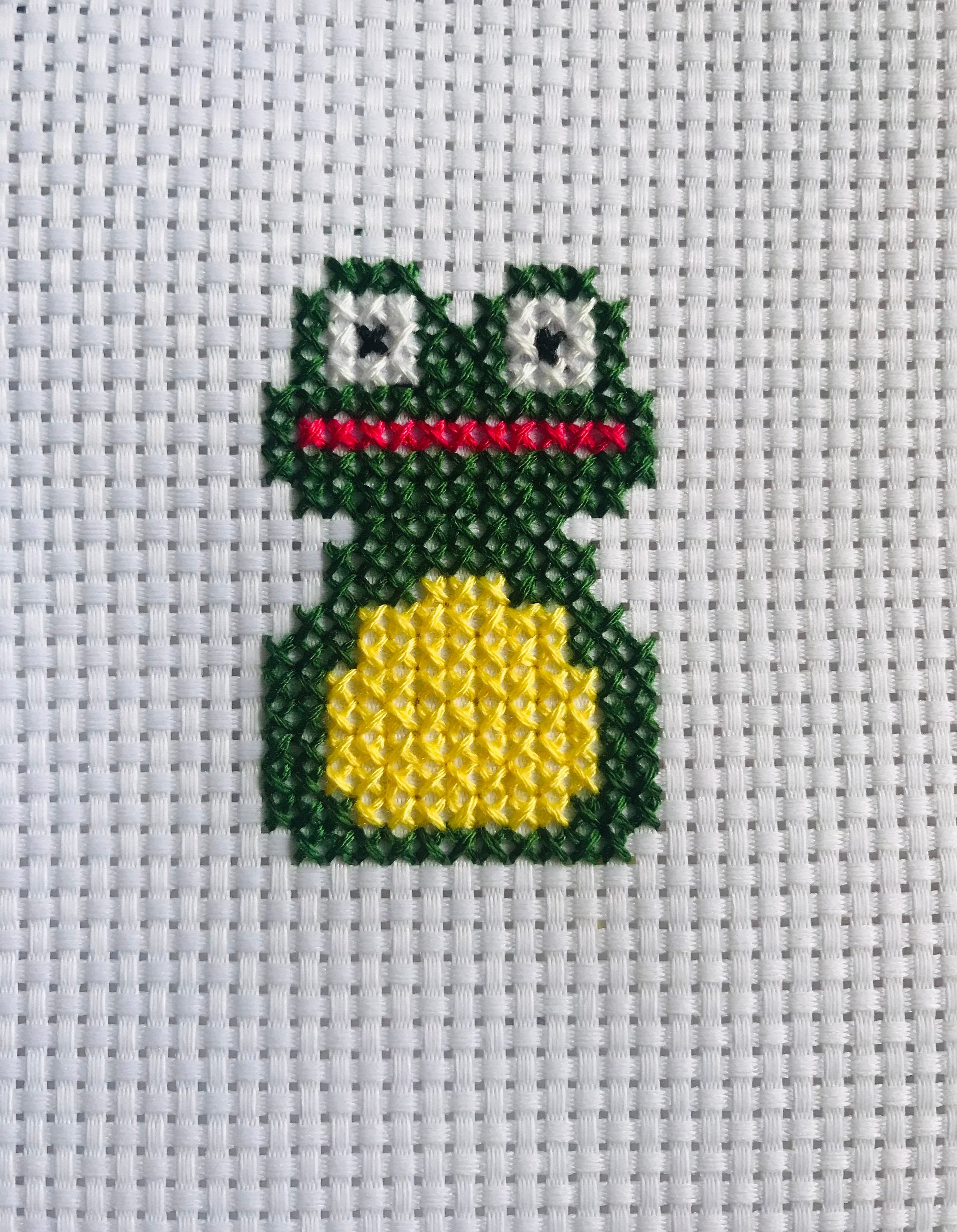 Small Frog Cross Stitch Pattern PDF, Modern Cross Stitch, Beginner ...