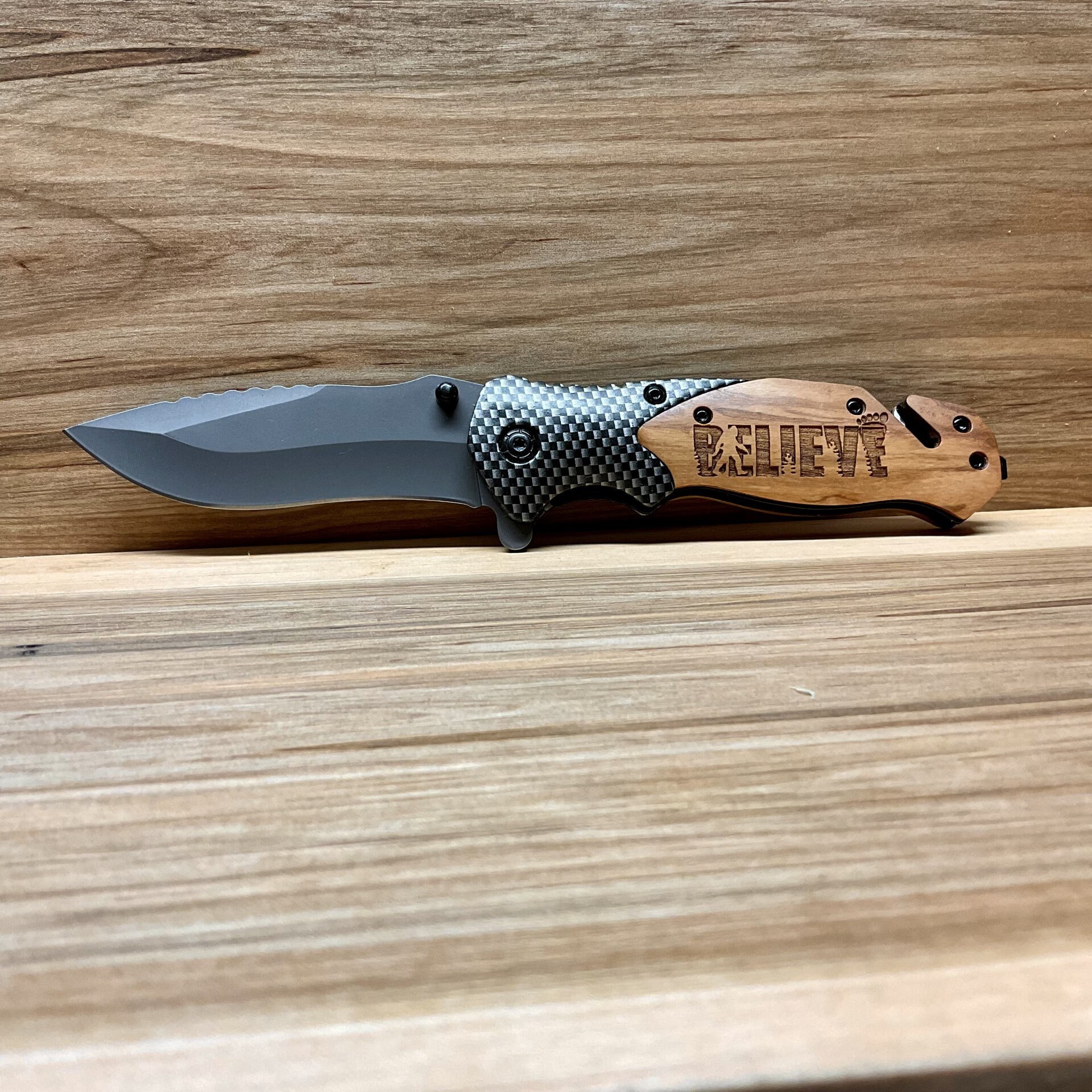 Bigfoot Believe Knife Etsy