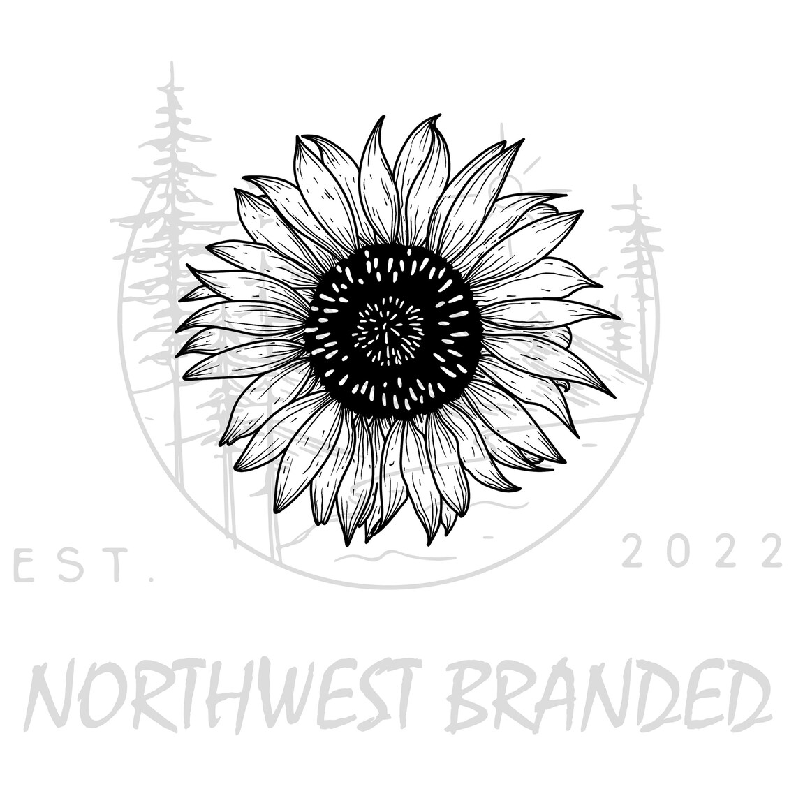 Sunflower Svg Floral Svg Sunflower Clipart Flower Svg Sunflower