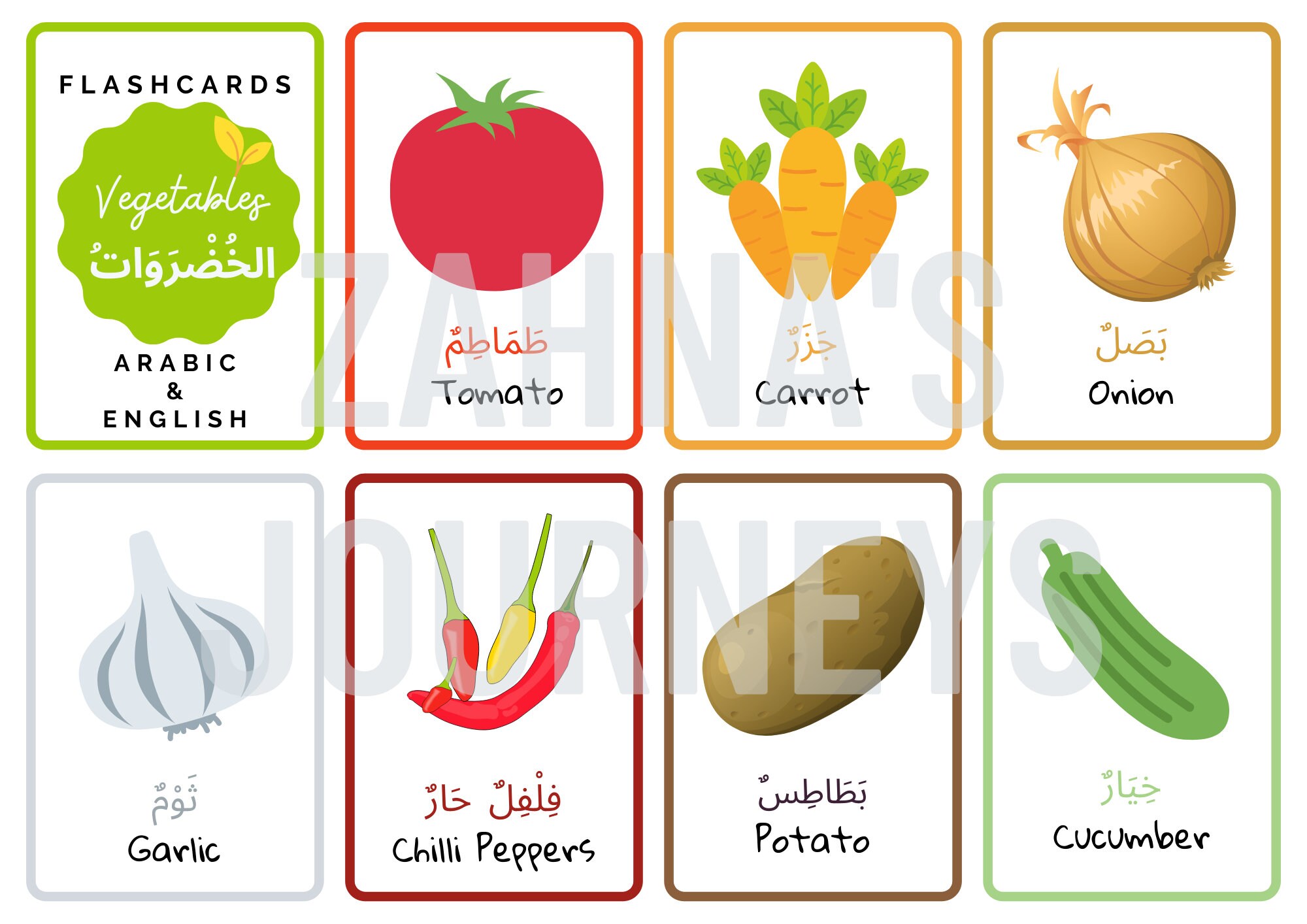 Arabic Flashcards for kids bundle Arabic-English Flashcards | Etsy