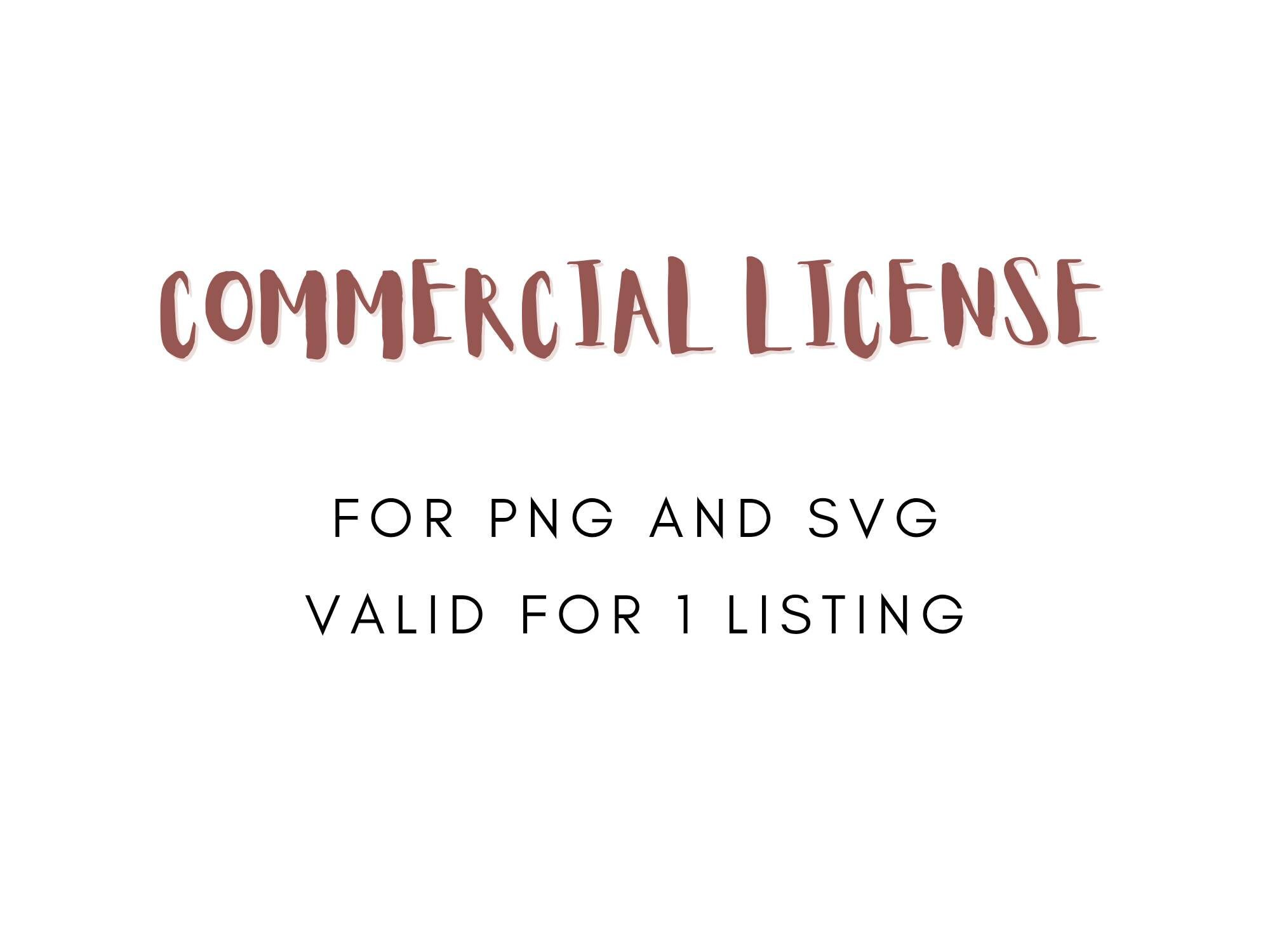 Commercial License for My PNG and SVG - Valid for 1 Listing - Unlimited ...