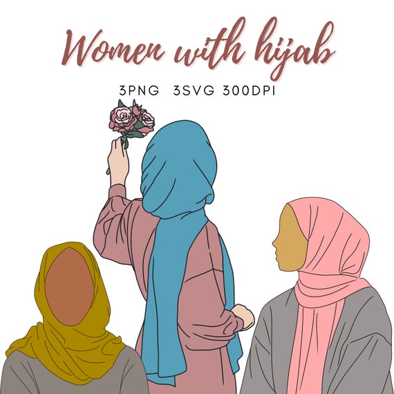 Women With Hijab SVG & PNG Muslim Islamic SVG Hijab - Etsy