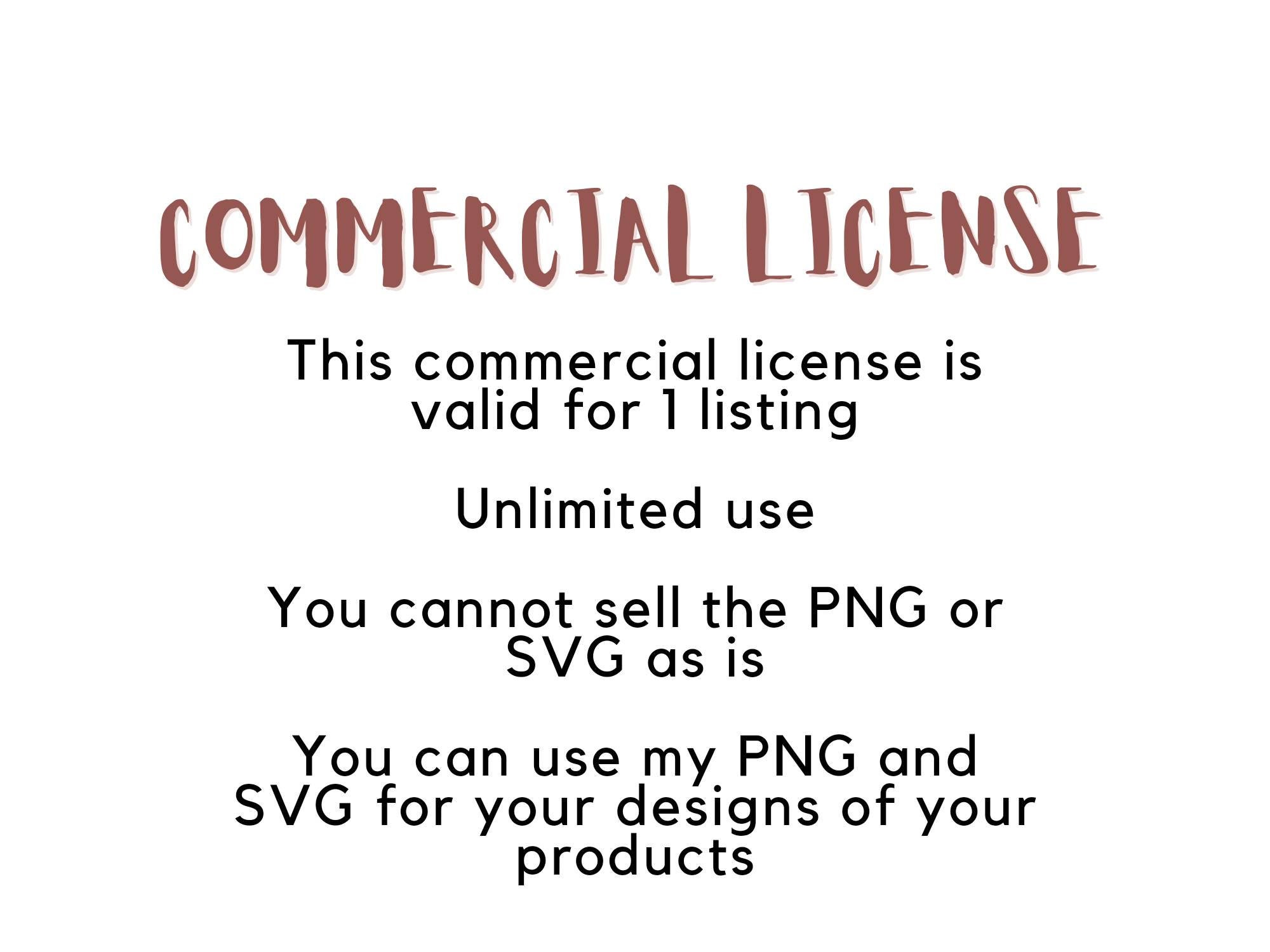 Commercial License for My PNG and SVG - Valid for 1 Listing - Unlimited ...