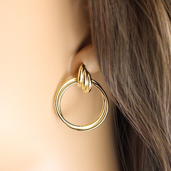 Double Hoop Earring - Etsy