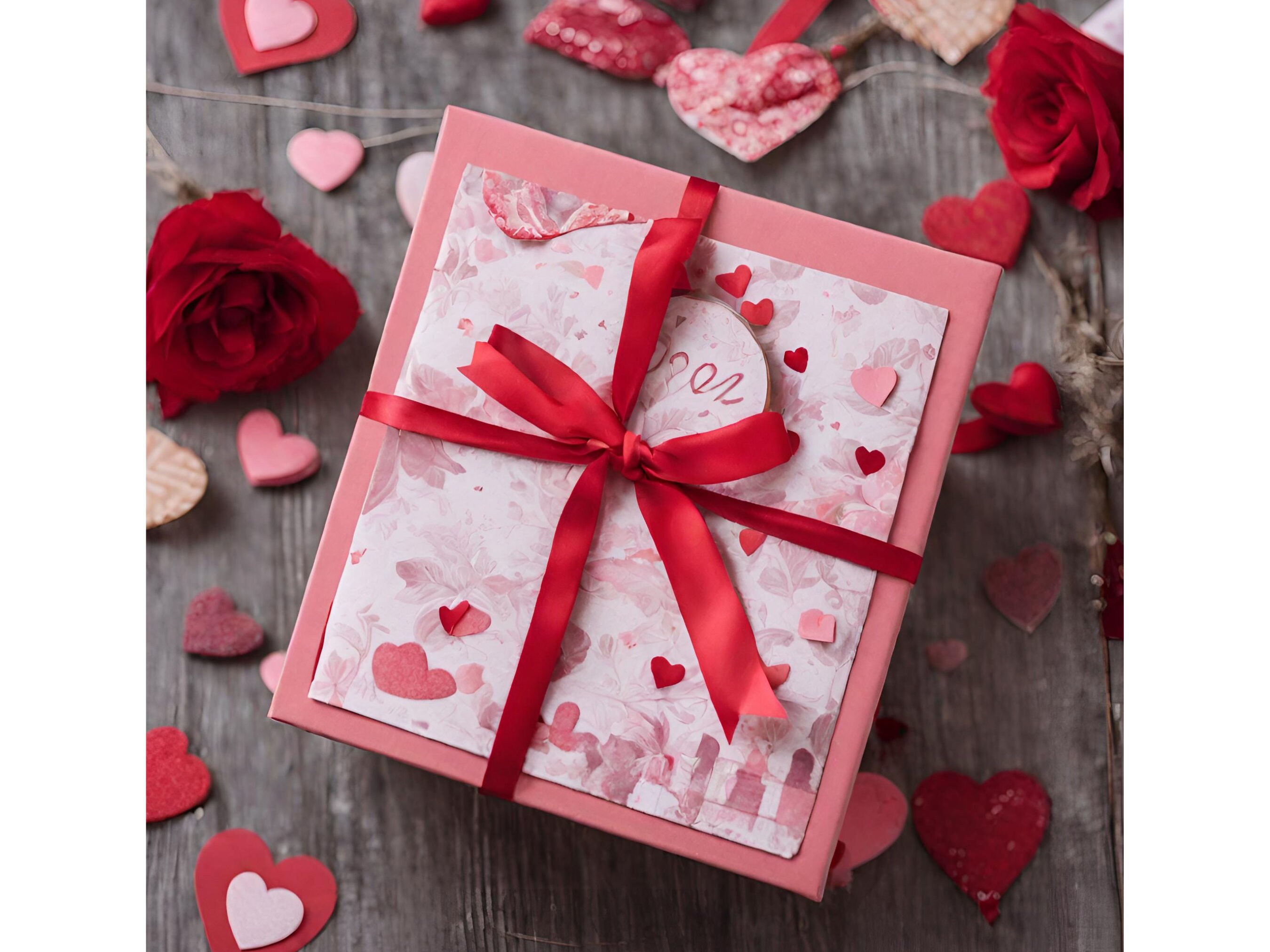 Valentine's Gift Box Hamper Basket Complete Gift for Her Teddy Flower ...