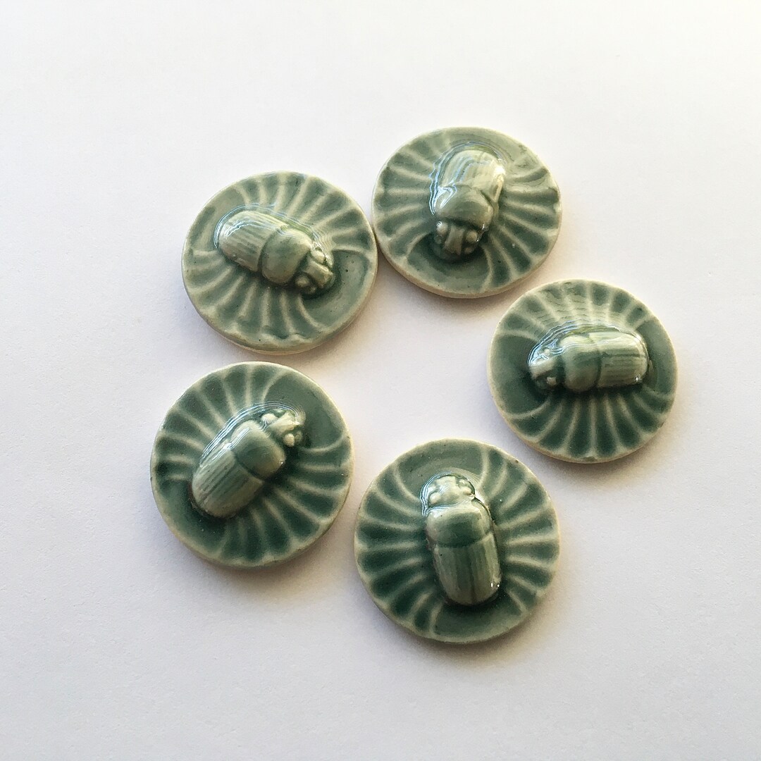 Green Scarab Mosaic Tile Hand Made 1 - Etsy
