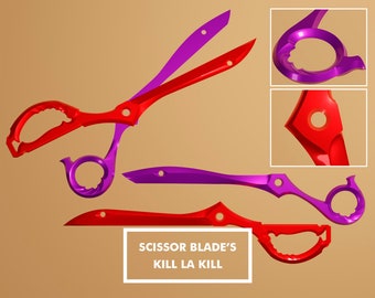 Kill La Kill Ryuko Matoi Prop Scissor Blade Pattern Template - Etsy