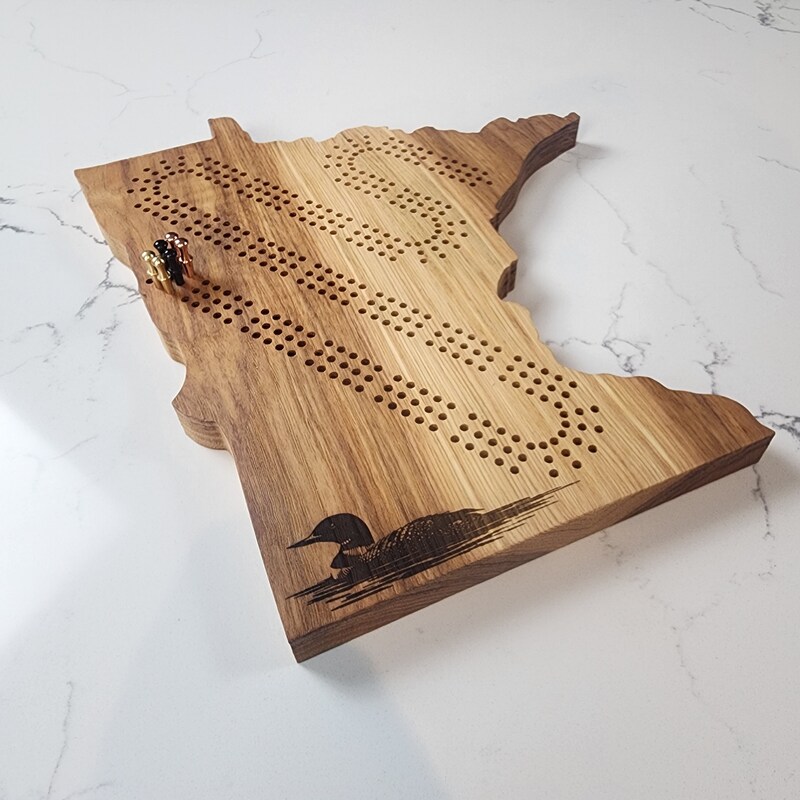 Rustic Cribbage Board - Etsy
