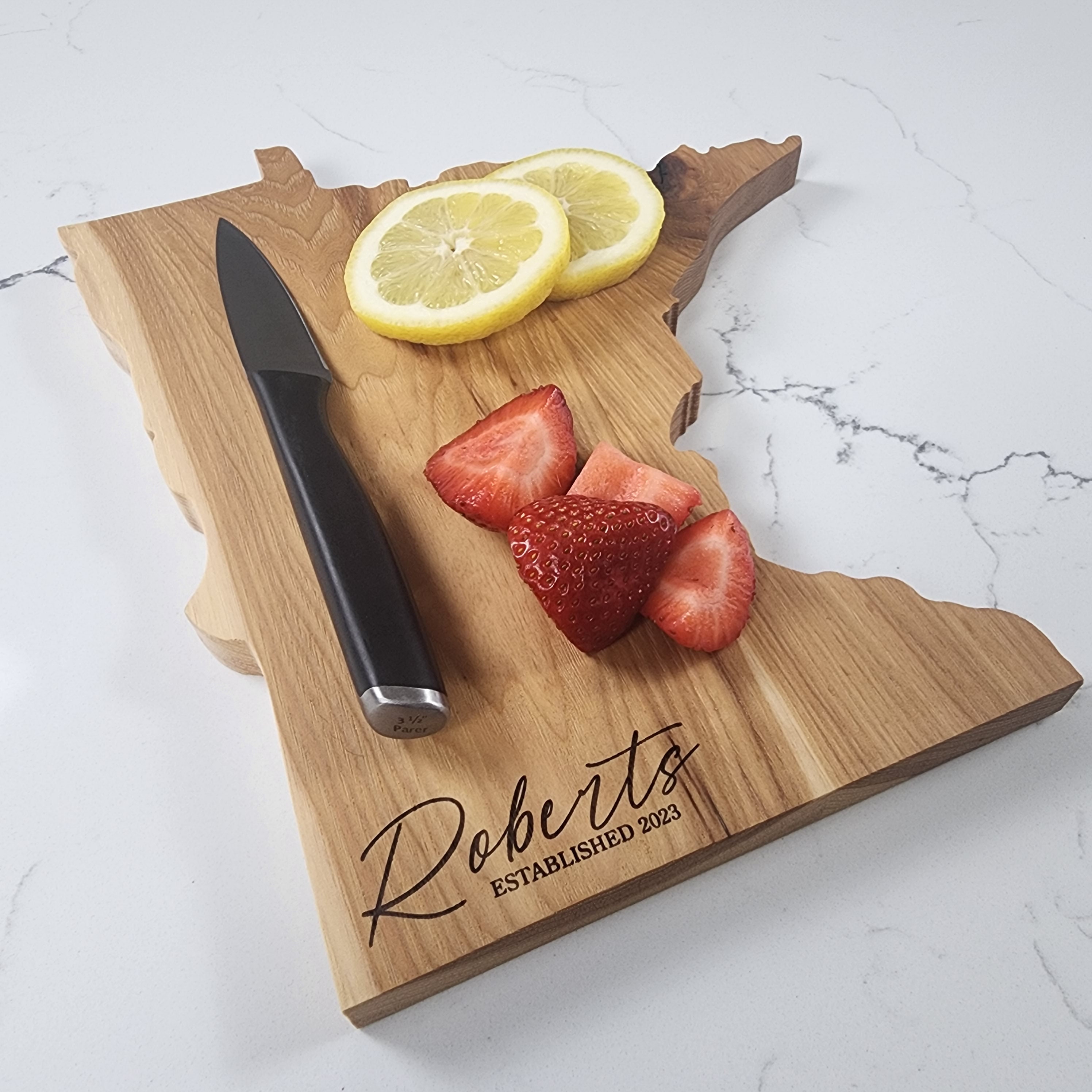 Personalized Minnesota State Cutting Board and Serving Tray Handmade ...