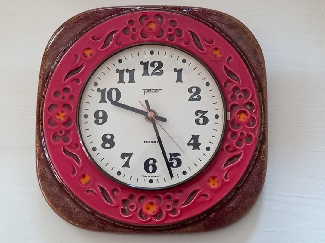 Vintage Ceramic Clock by Peter Made in Germany - Etsy