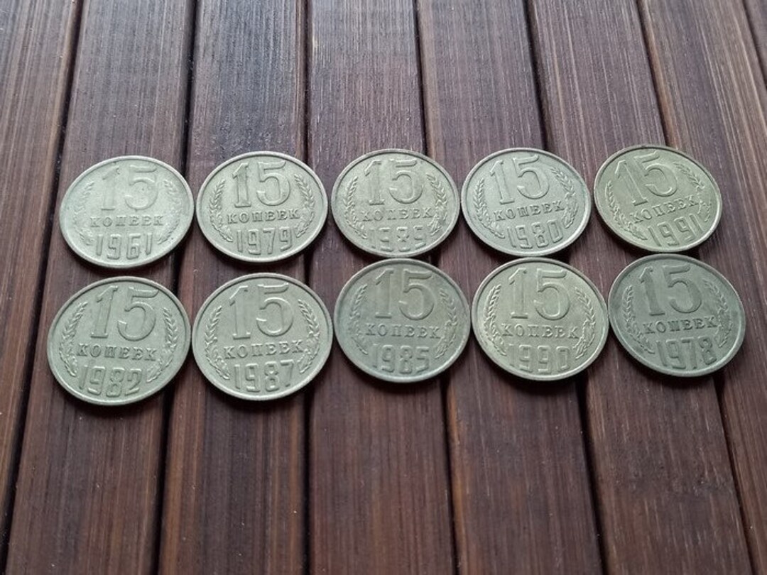 A Set of Collector's Coins of 15 Kopecks - Etsy