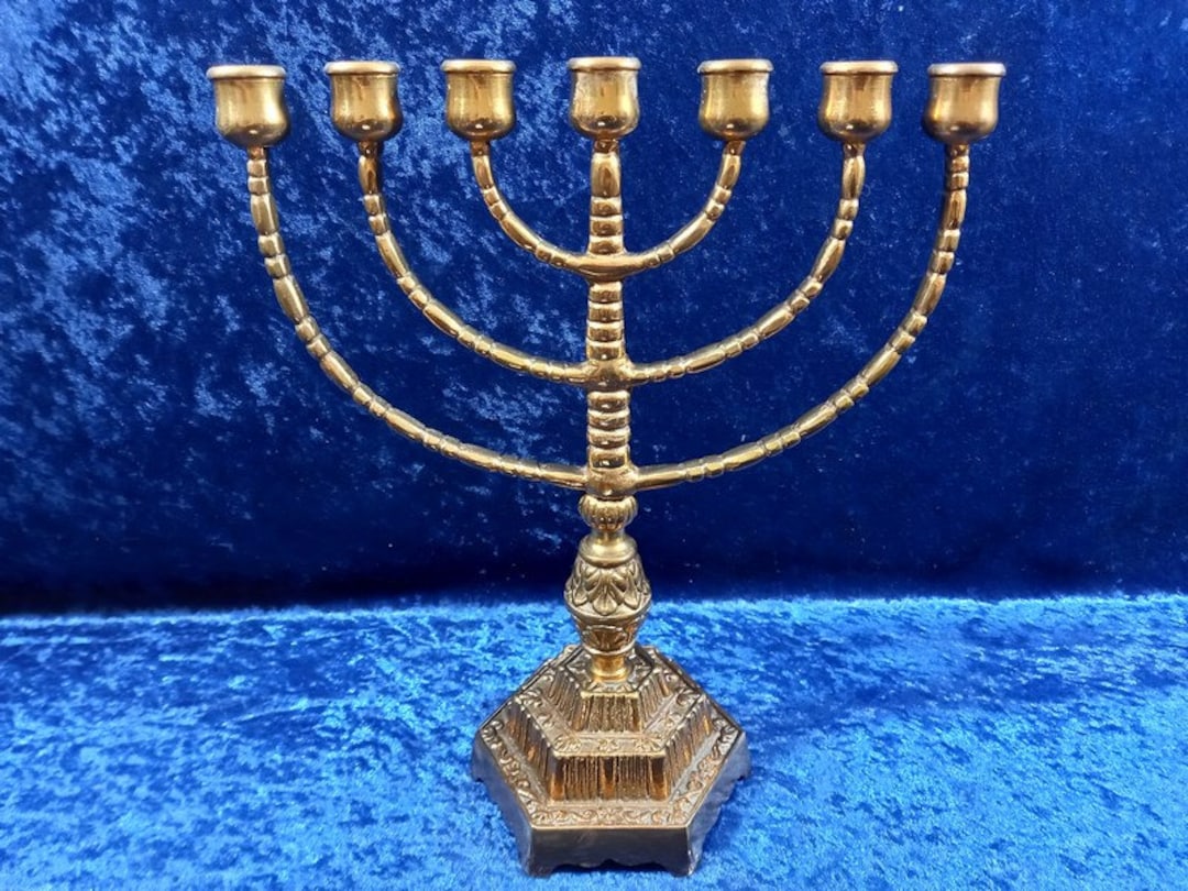 Buy Brass Menorah Candlestick Online in India - Etsy