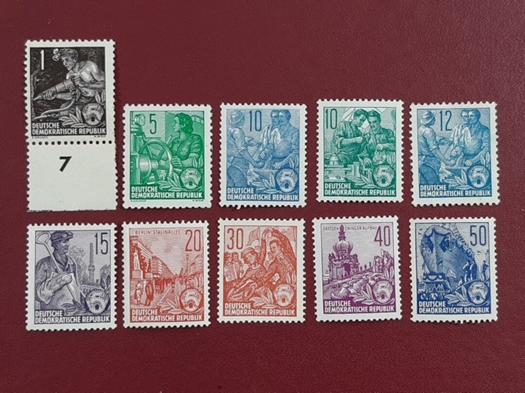 Germany DDR Stamp Set 10 Pieces - Etsy
