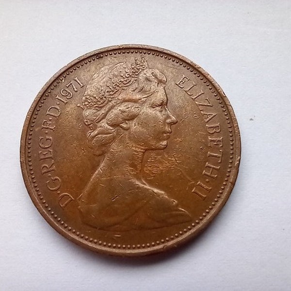 1971 New Pence 2p Coin - Etsy