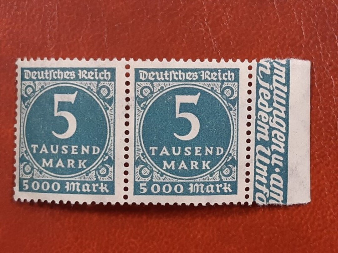 A Set of Stamps Part of the Block German Empire 5000 Marks - Etsy