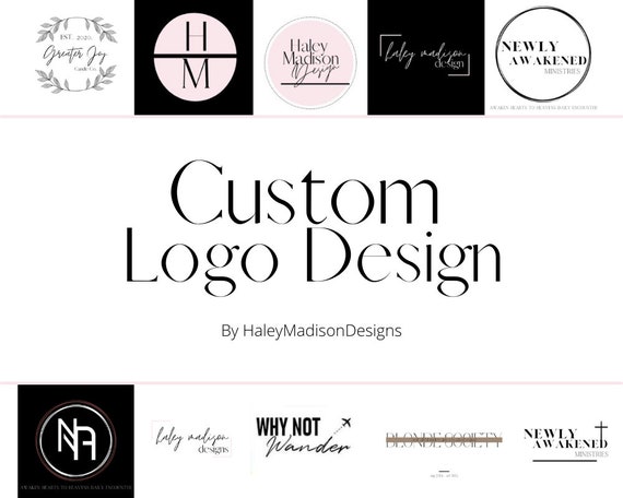 Custom Logo Design Logo Design Text Logo Watermark Logo | Etsy