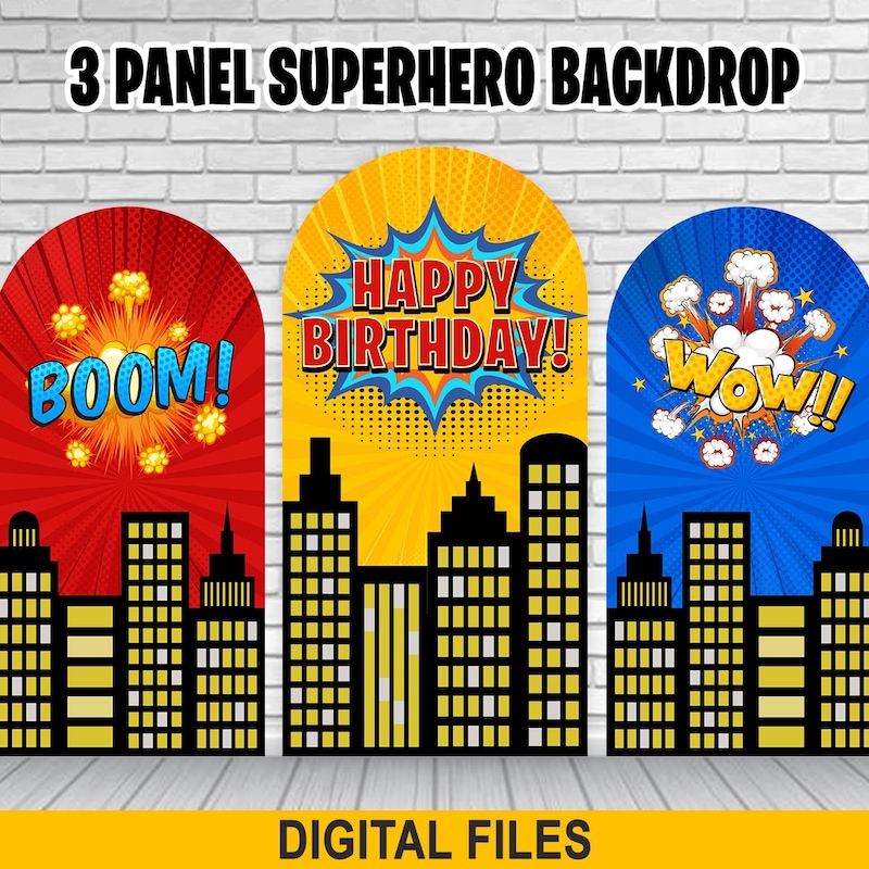 Superhero Backdrop - Etsy