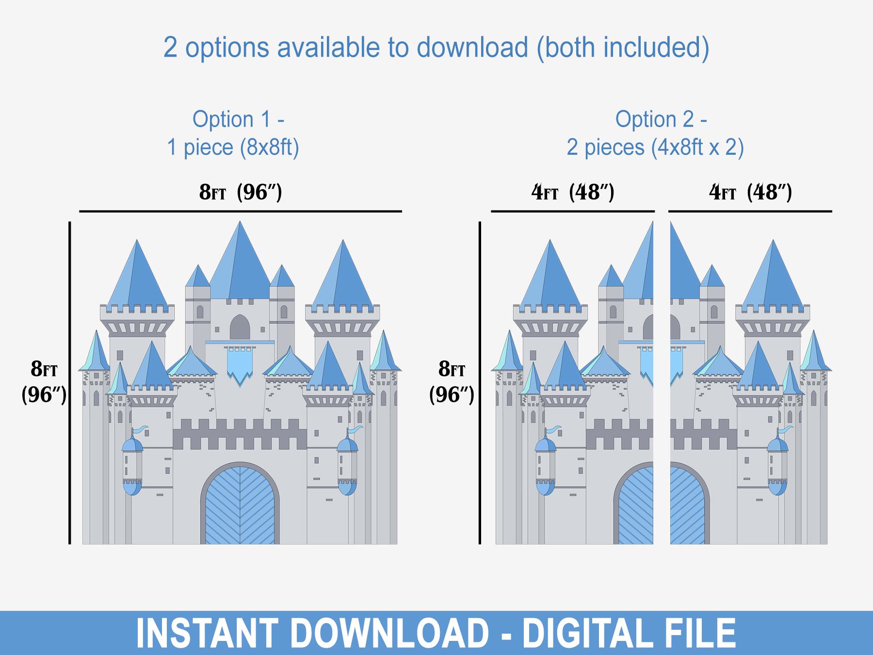 Ice Castle Cutout Backdrop – Standup Prop – 8x8ft – Ice Princess/prince ...