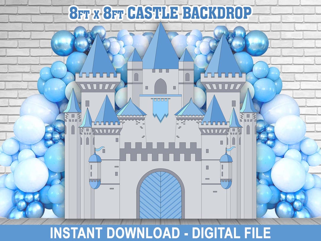 Ice Castle Cutout Backdrop – Standup Prop – 8x8ft – Ice Princess/prince ...