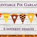 Printable Pie Garland - Pie Banner - Thanksgiving Decorations - Fall ...