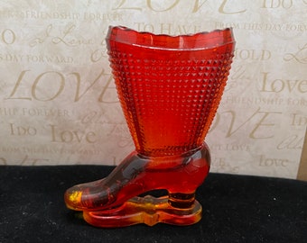 Fenton Glass Boot - Etsy