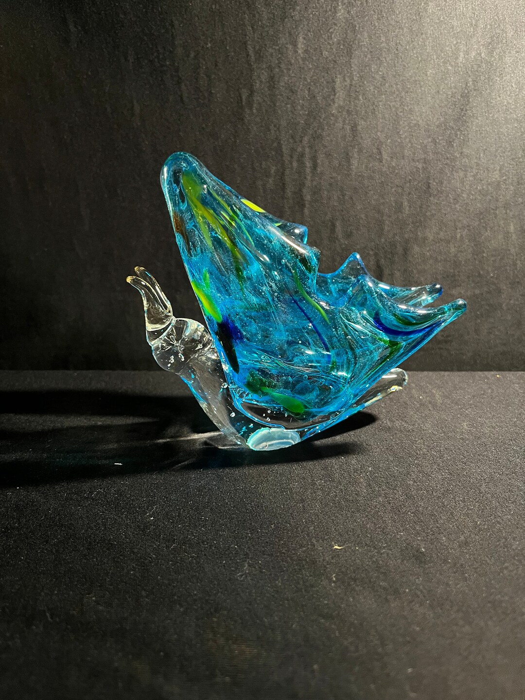 Beautiful Blue Glass Butterfly Table Decor - Etsy