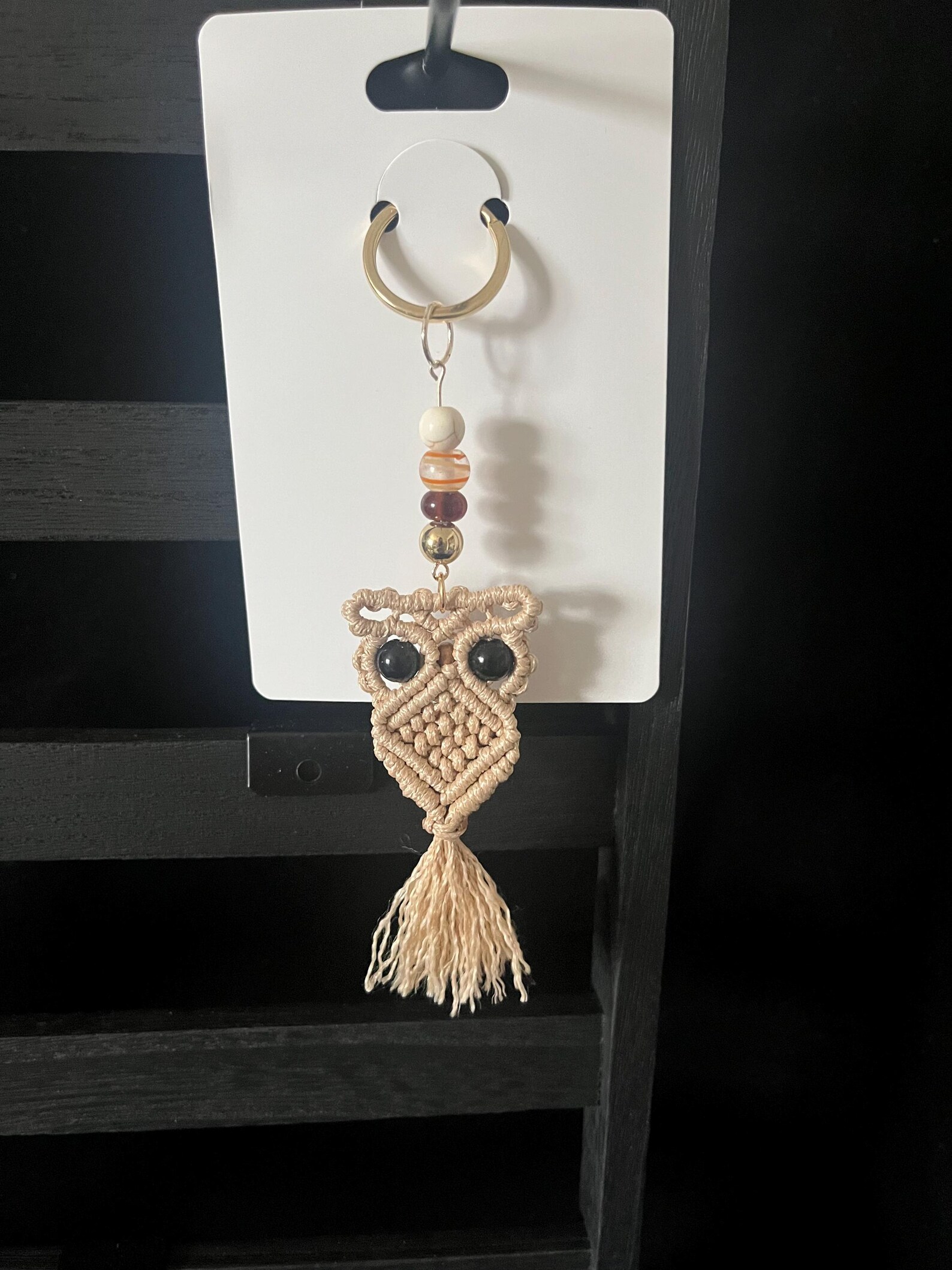 Macrame Owl Keychain - Etsy