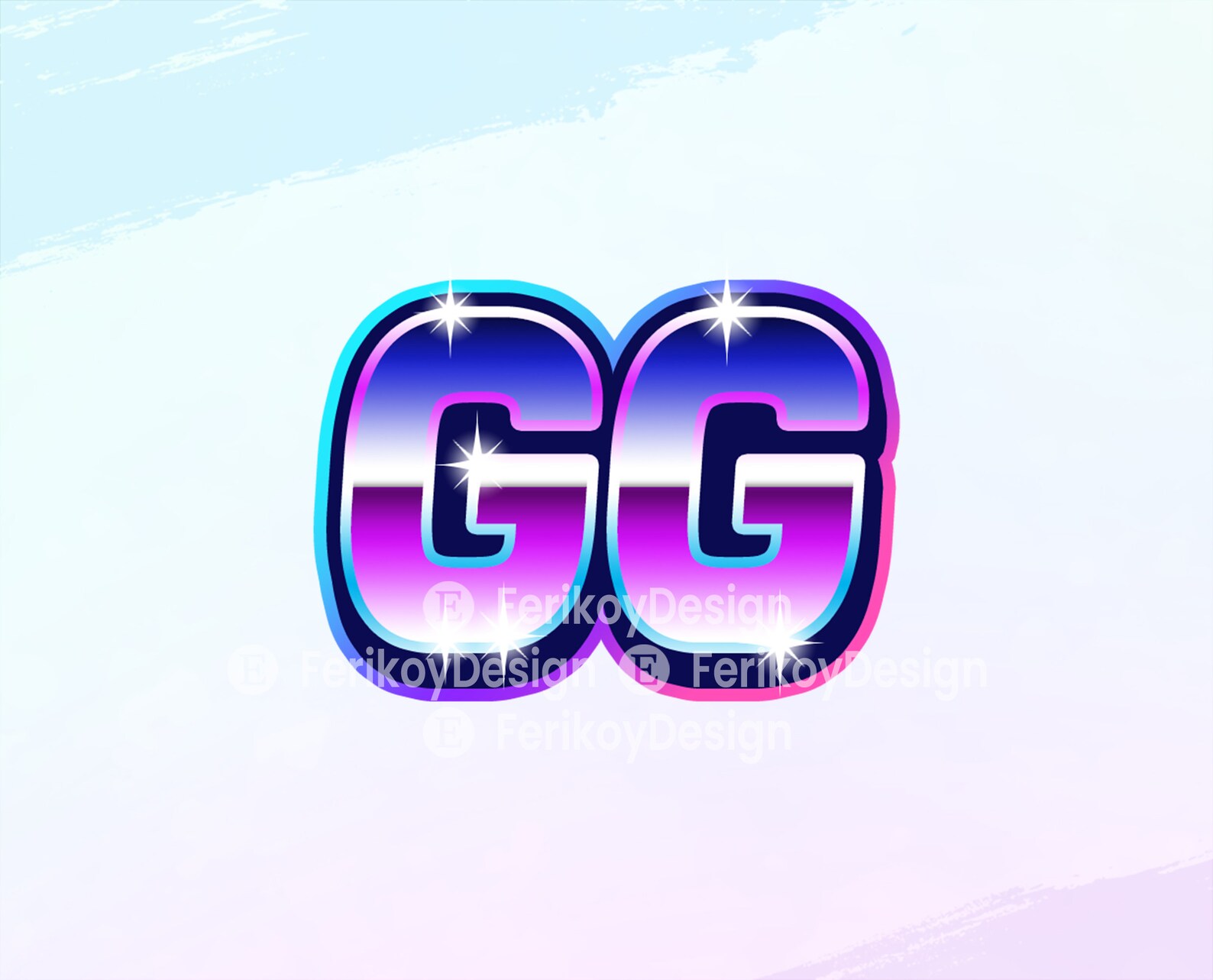 Stream Emotes GG Text Good Game 1 | Etsy