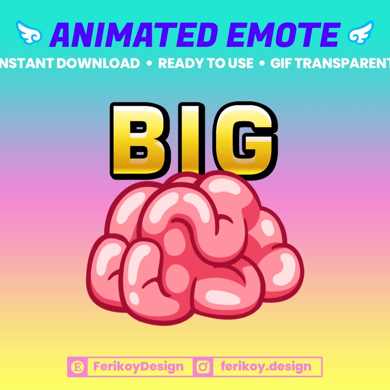 Brain Animated Emote - Etsy